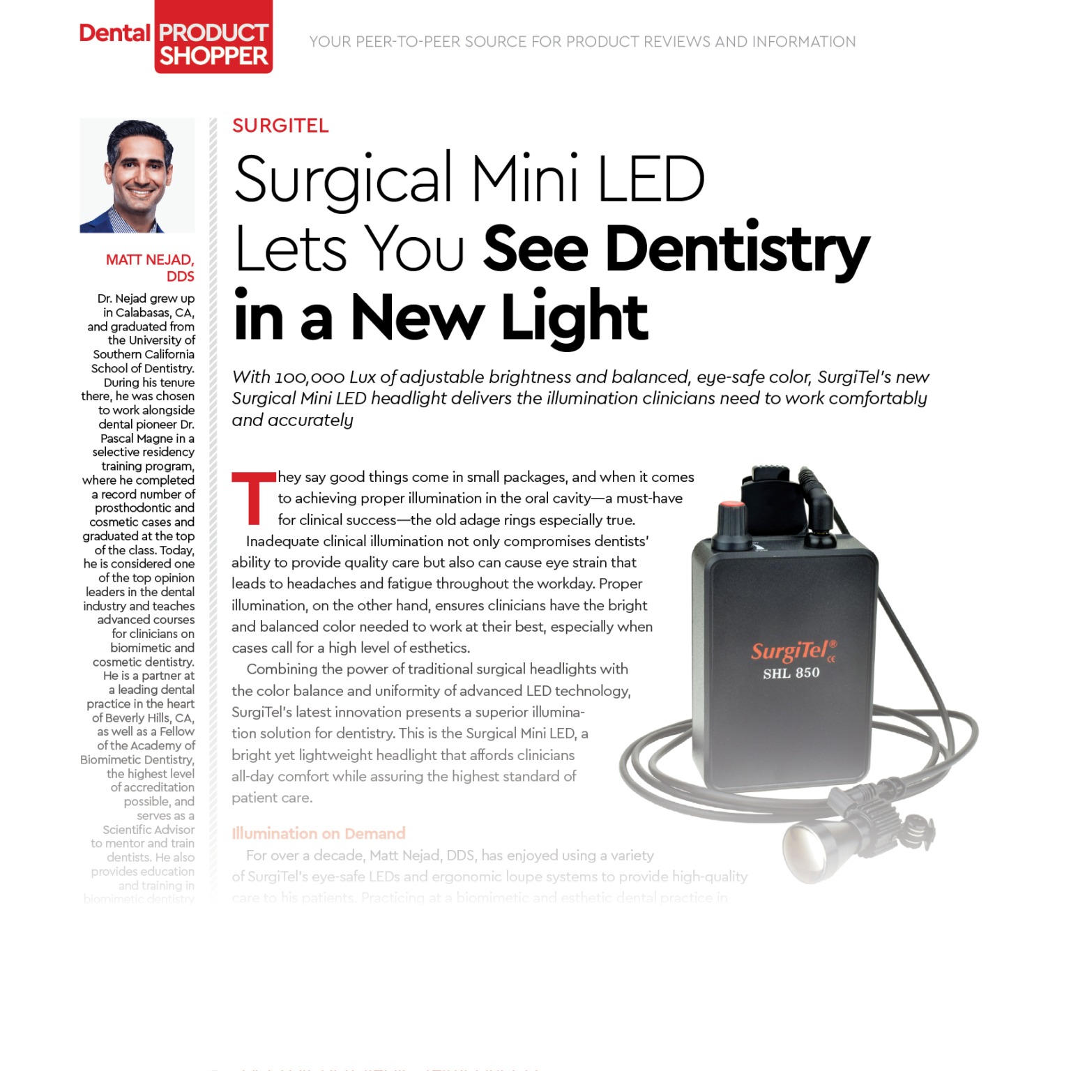 Surgical Neutral LED Headlights for Dentistry - SurgiTel
